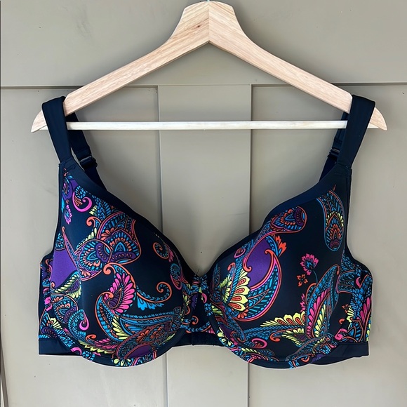 Cacique | Intimates & Sleepwear | Cacique Black Floral Paisley 46ddd ...